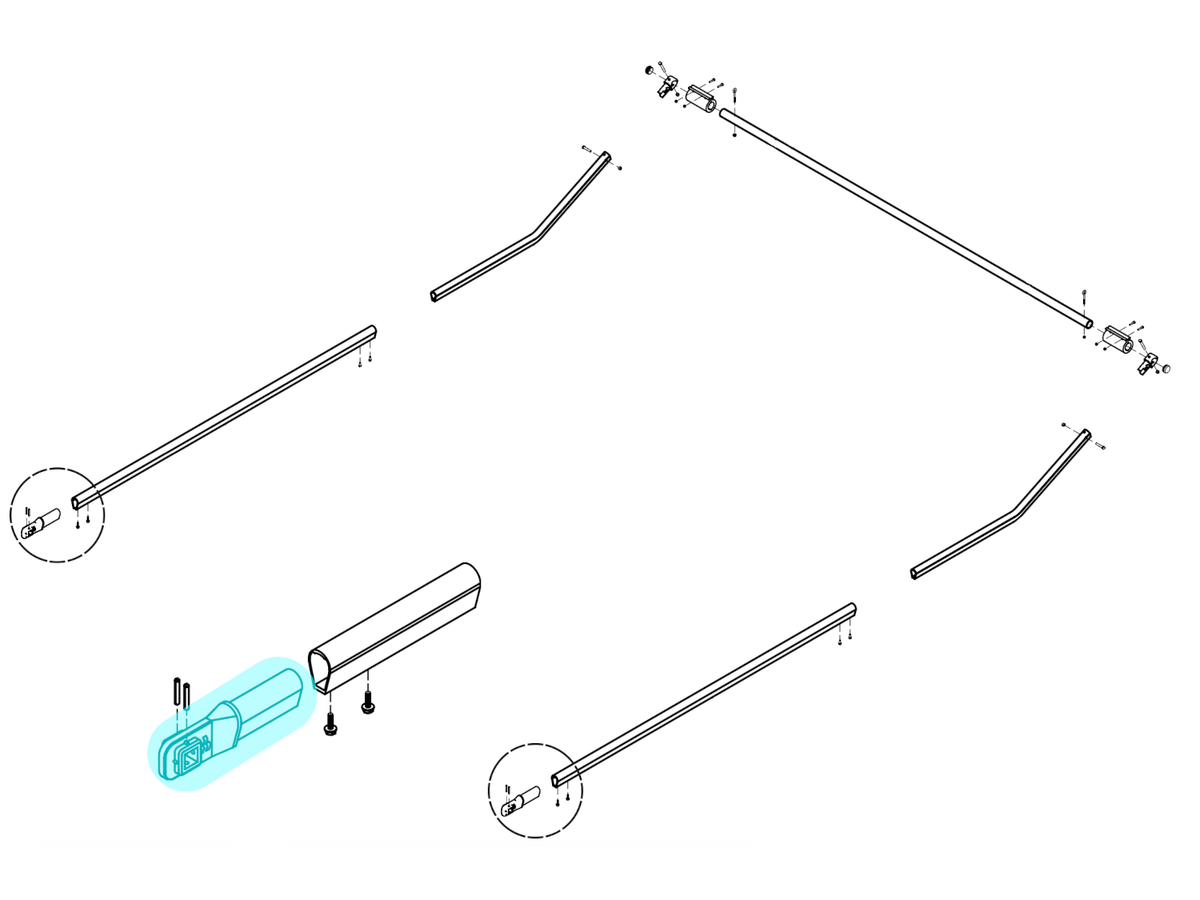 End Fitting - Easy Cover 0311-864103 | Aero Industries | American Tarping