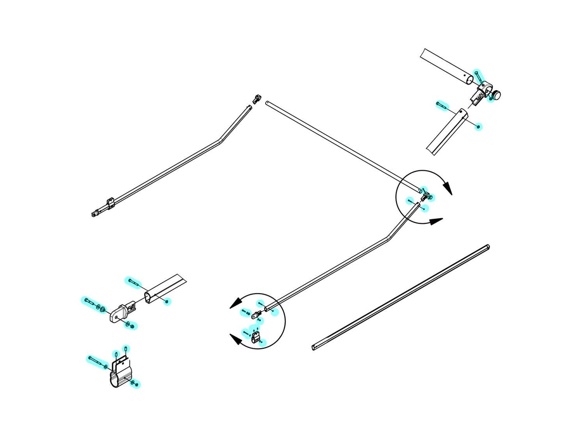 Double Bow Hardware Kit 0311-962675 | Aero Industries | American Tarping