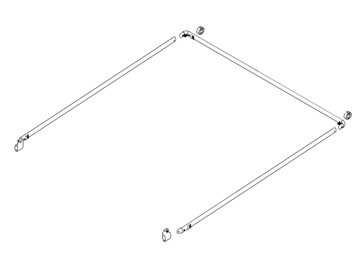 Bow Set. Tension Bow 98" Wide Top Tube w/ 98" Side Arms 76710 | Roll ...