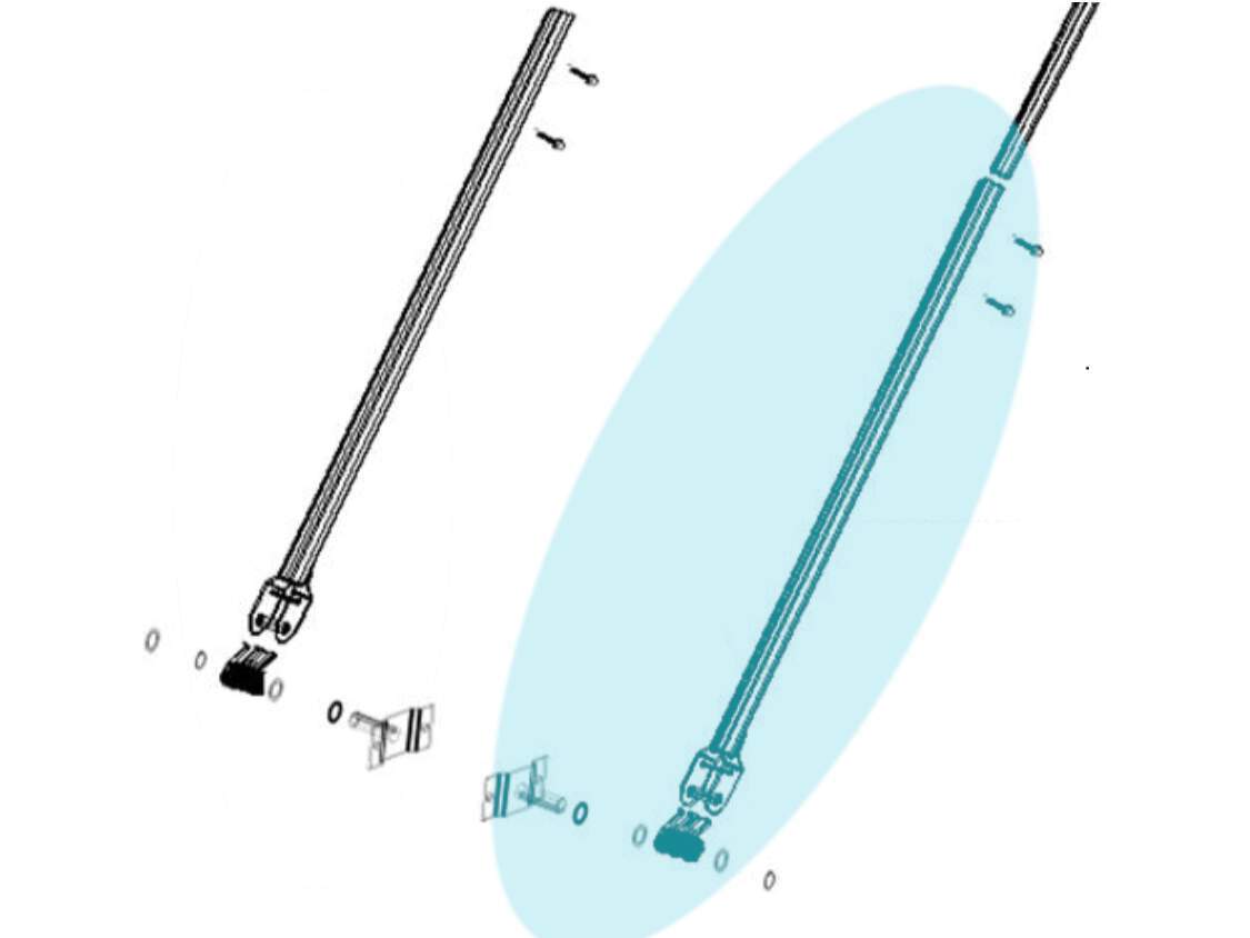 Telescoping Lower Arm Assembly | Mountain Tarp | American Tarping